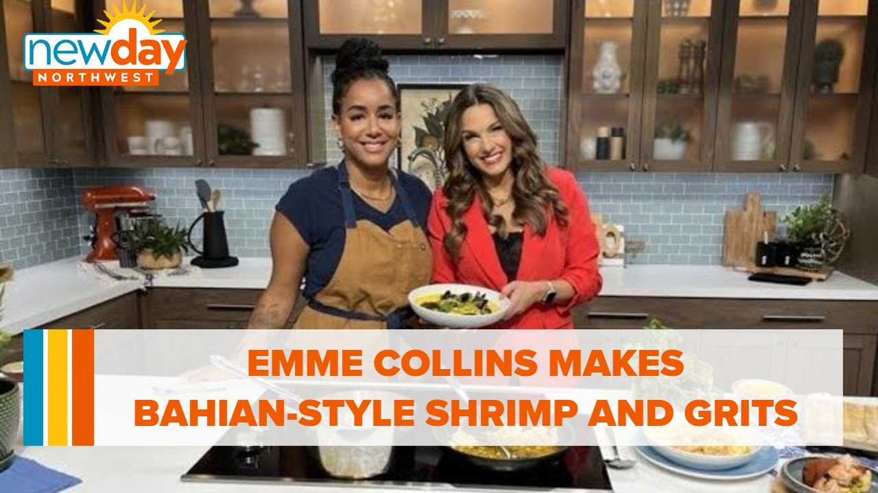 Emme Collins makes Bahian-style shrimp and grits - New Day NW - YouTube