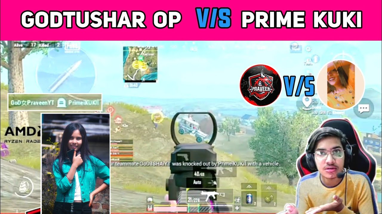 GoD Praveen YT Vs Prime Kuki 🔥 || GoD Tushar OP Vs Prime Kuki || Pubg ...