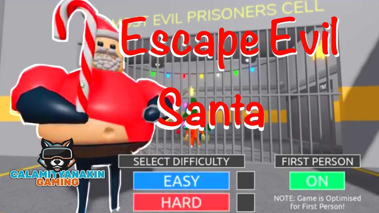Escape Evil Santa Obby | Roblox Gameplay | Escape Barrys Prison Full ...