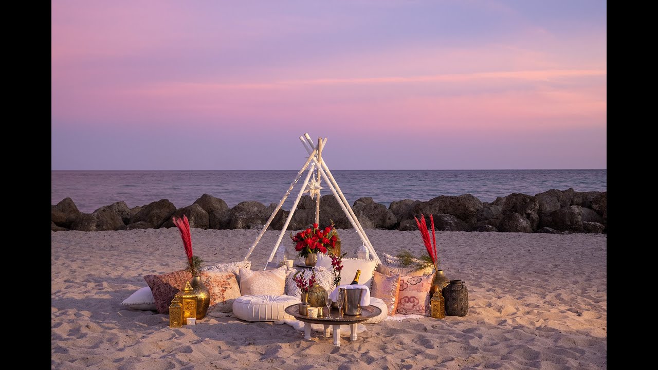 Romantic Set Up By The Beach