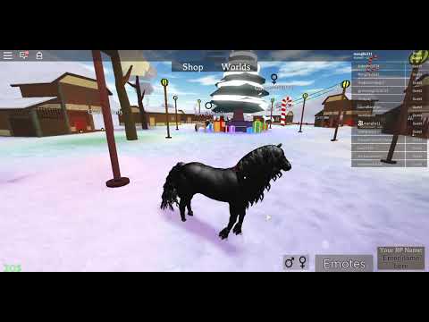 horse world roblox with my sis - YouTube