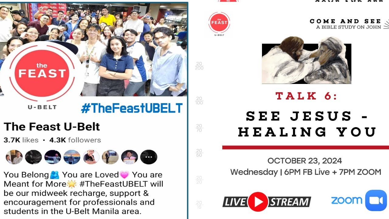 SEE JESUS - HE IS HEALING YOU! #TheFeastUBELT Online with Coach JC ...