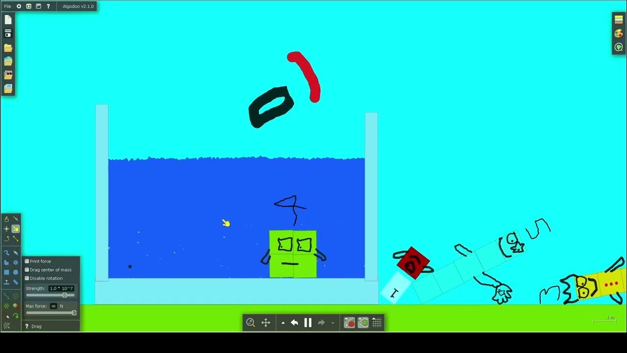 numberblocks algodoo 1 to 9 - YouTube