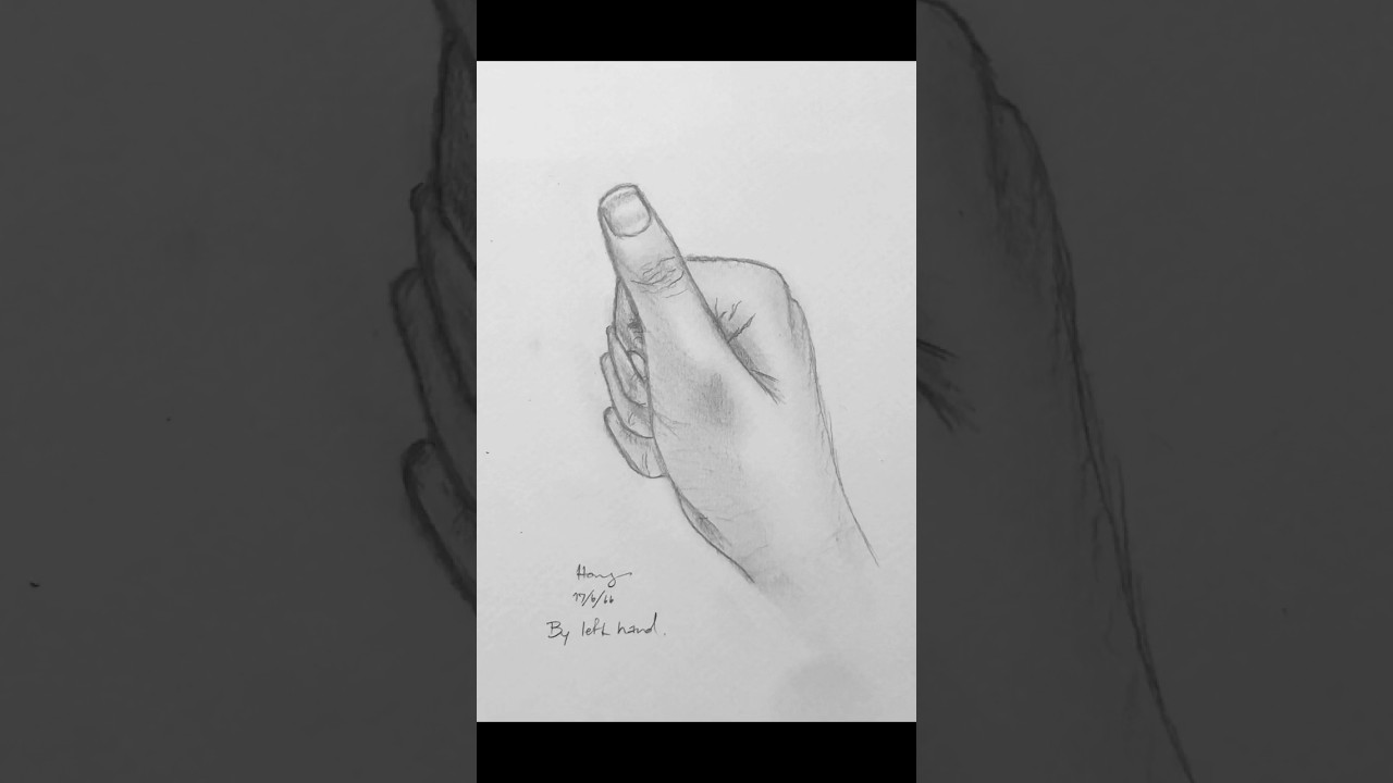Left Hand Drawing With Pencil
