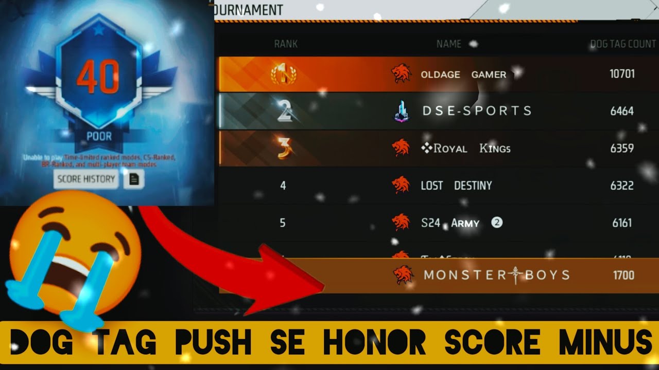 DOG TAG PUSH SE HONOR SCORE MINUS HO RAHA HAI 😱 HONOR SCORE SOLVE ...