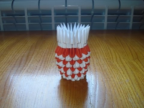 How to make a 3D origami Vase #3