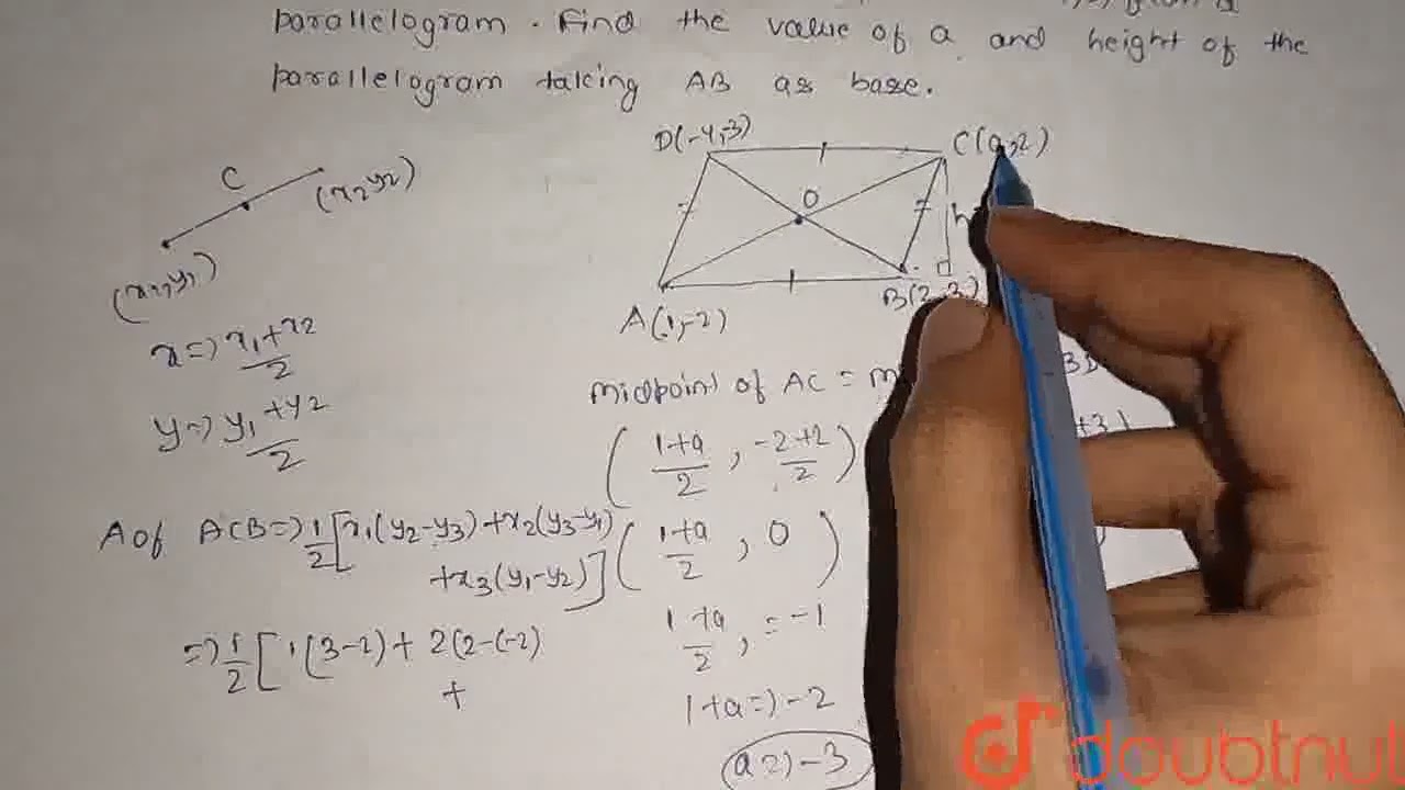 If The Points A 1 2 B 2 3 C a 2 And D 4 3 From A If The Points A 1 2 B 2 3 C a 2 And D 4 3 From A