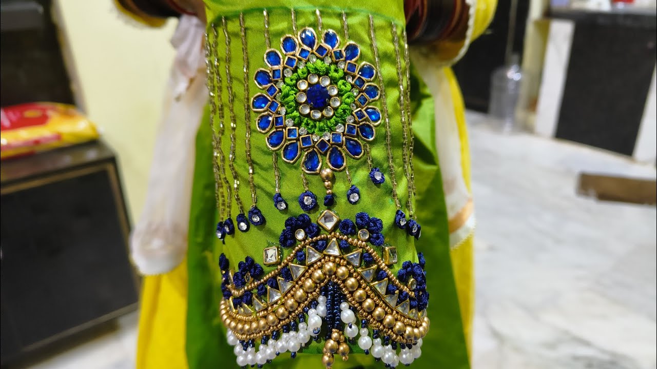 how to make simple maggam works at home in Telugu - YouTube