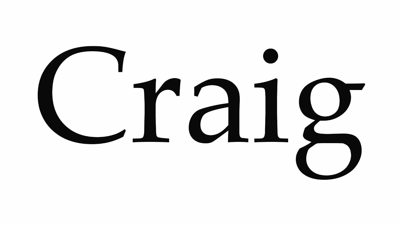 How to Pronounce Craig - YouTube