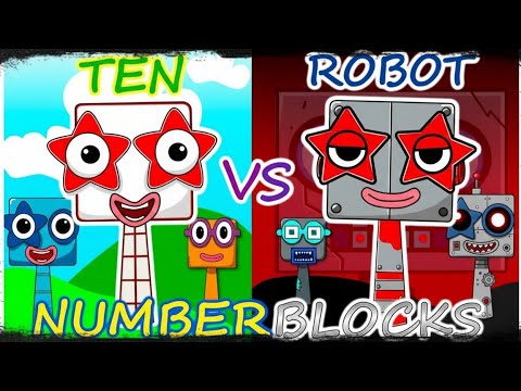 Ten (from Numberblocks) Normal VS Robot Version My Sprunki OC - YouTube