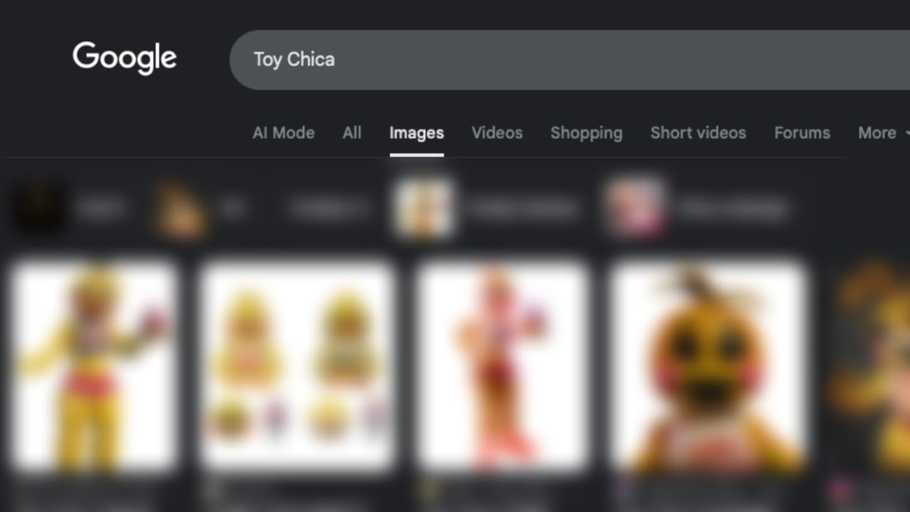 Toy Chica googles herself - YouTube