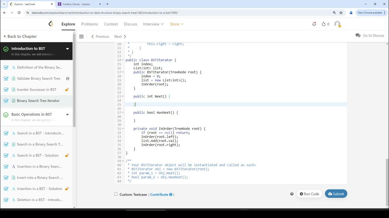3 Binary Search Tree Iterator Arabic Youtube