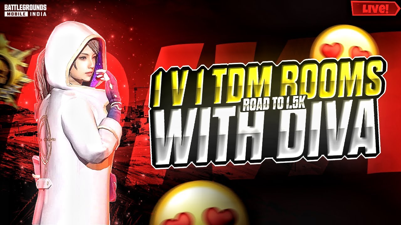 UNLIMITED 1V1 TDM CUSTOM ROOMS | REGISTRATION FOR TOURNAMENT | BGMI LIVE WITH DIVA #bgmi - YouTube