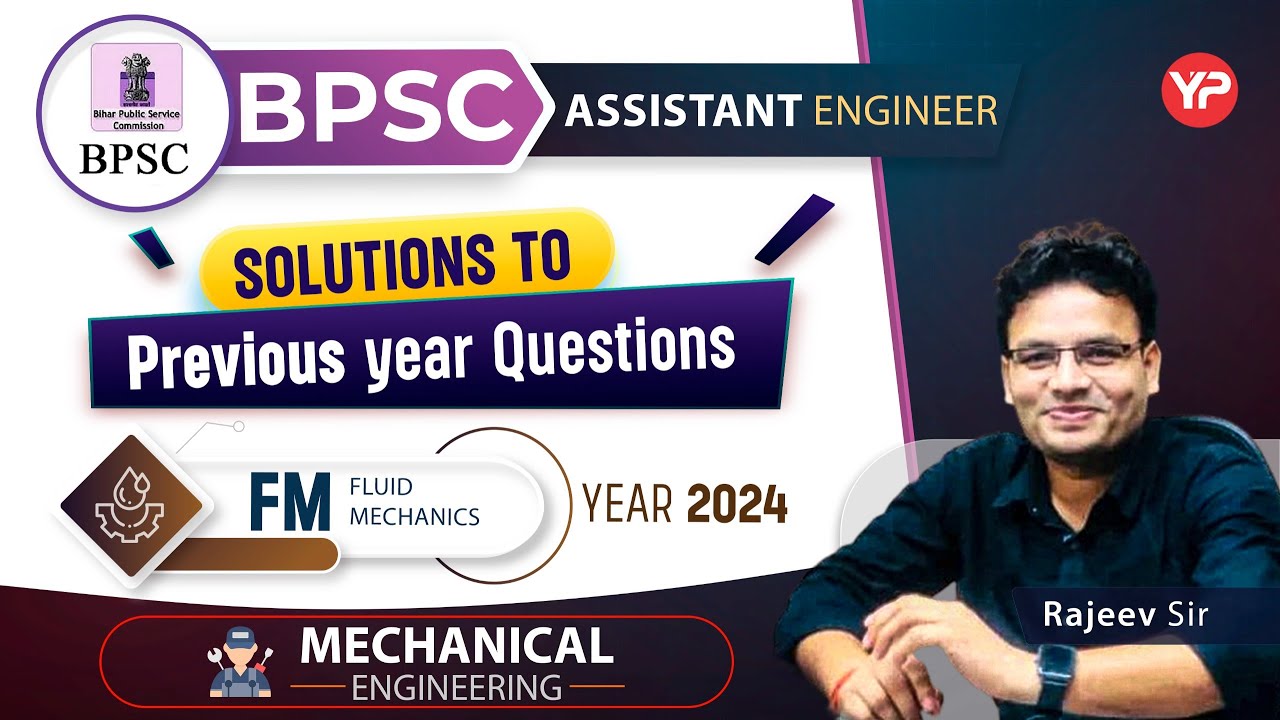 Fluid Mechanics | BPSC AE 2024 Mechanical & Civil Solution to previous year question papers ...