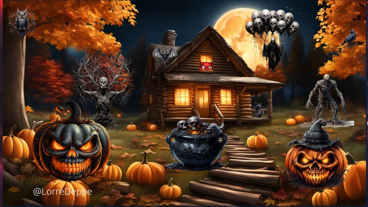 Cozy Halloween Ambience Spooky Sounds - YouTube