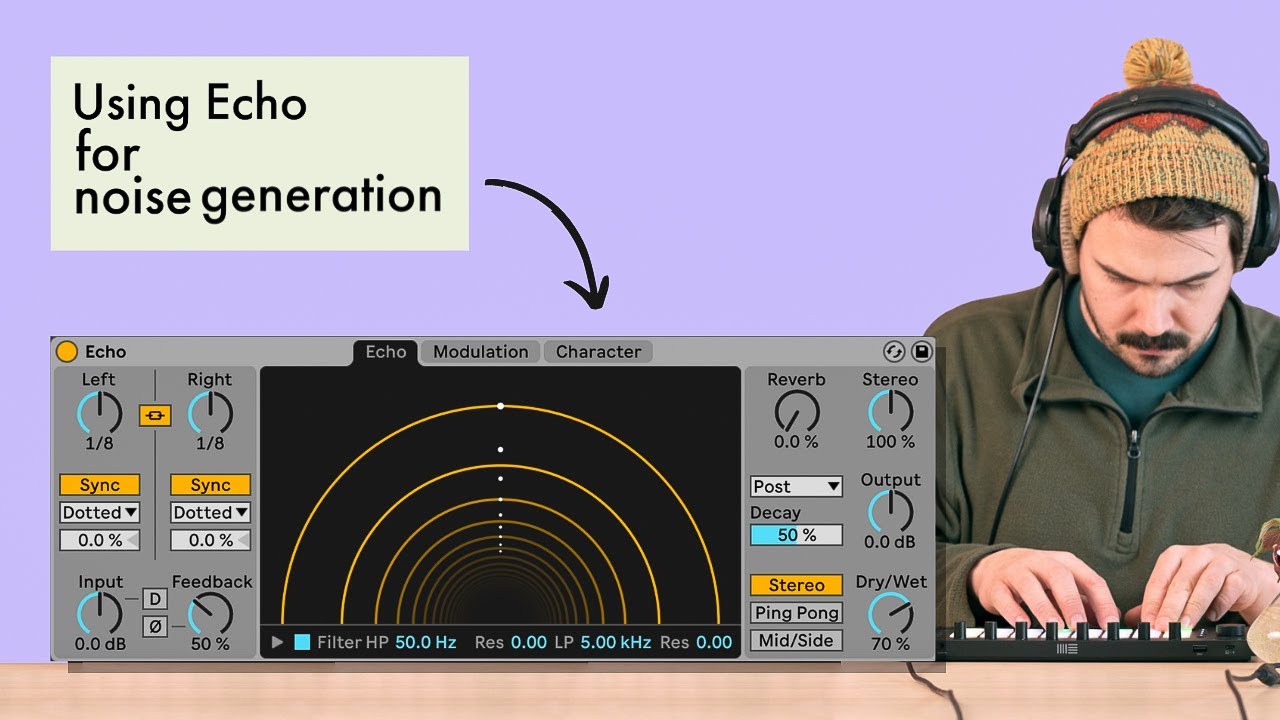 Using Ableton Live Echo as Noise Generator - YouTube