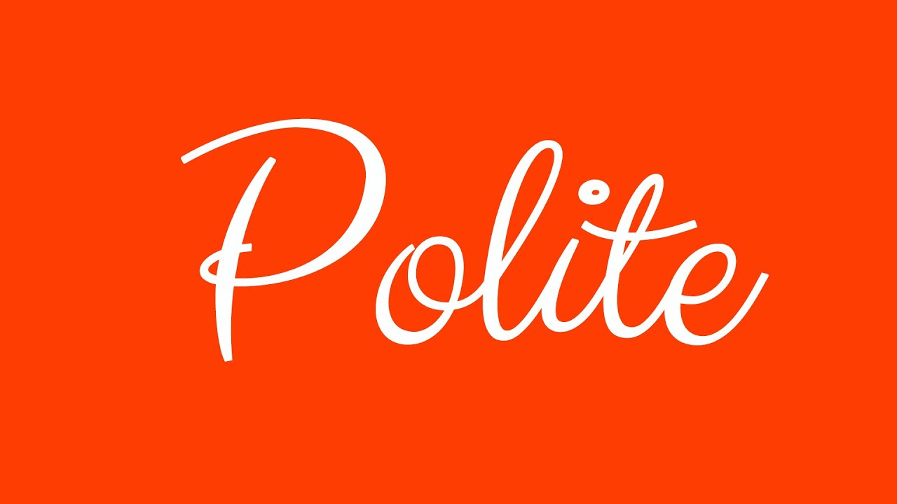 Learn how to Write the Name Polite Signature Style in Cursive Writing ...