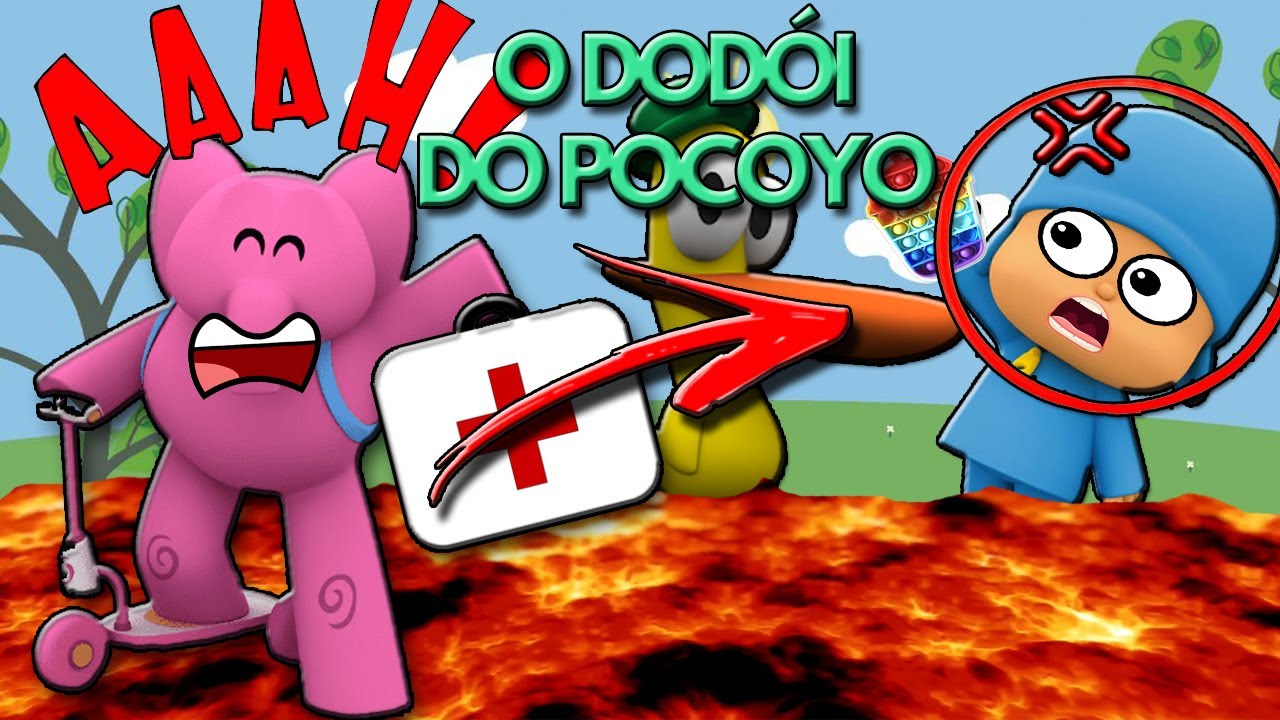 The Boo Boo Song com Pocoyo/ O Chão é Lava/ The Ground Is Volcano ...