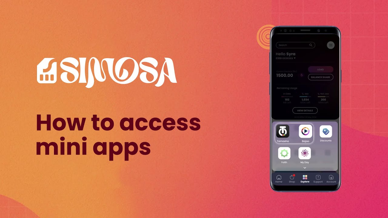 How to Access Mini Apps on SIMOSA - YouTube