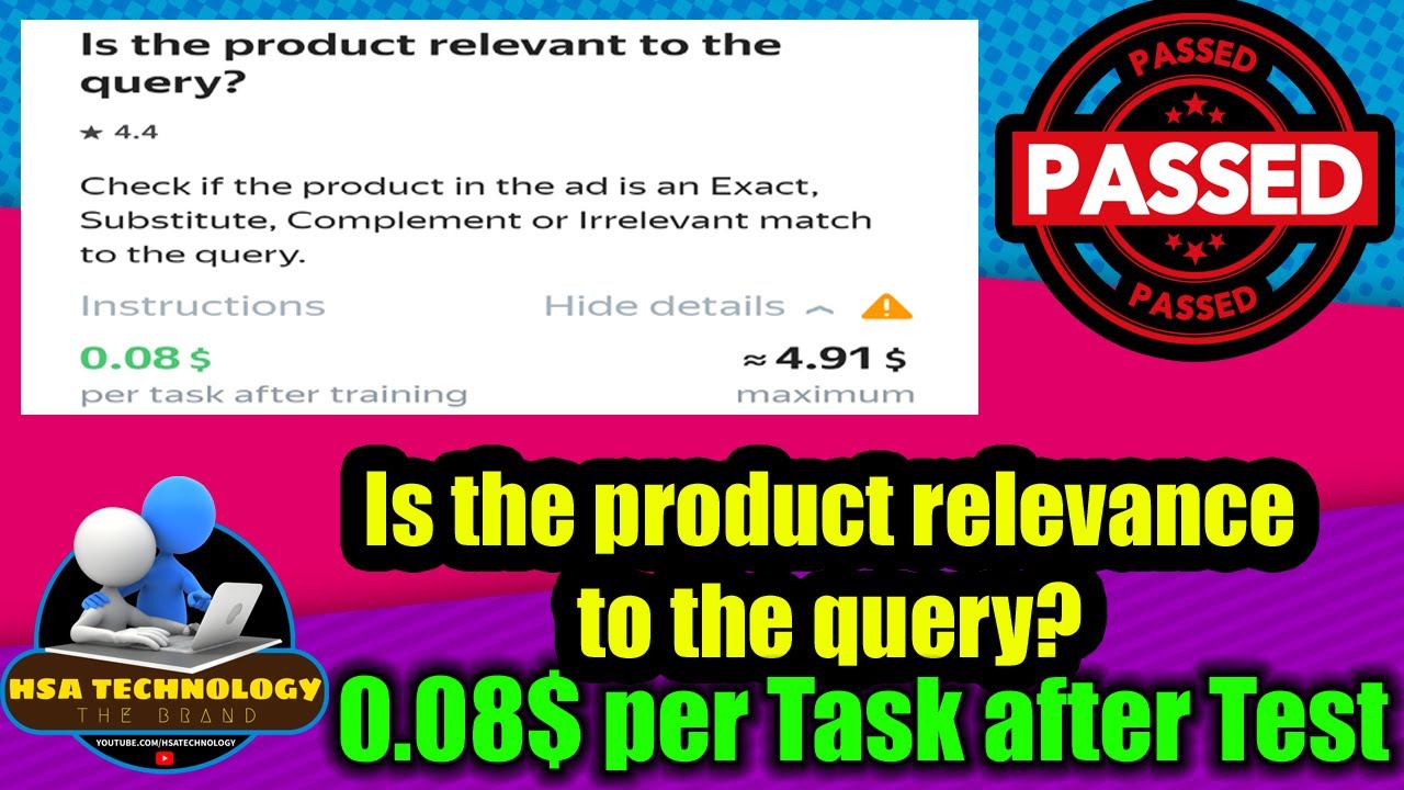 Is the Product relevant to the Query ? | Task completed with 0.08$ per ...