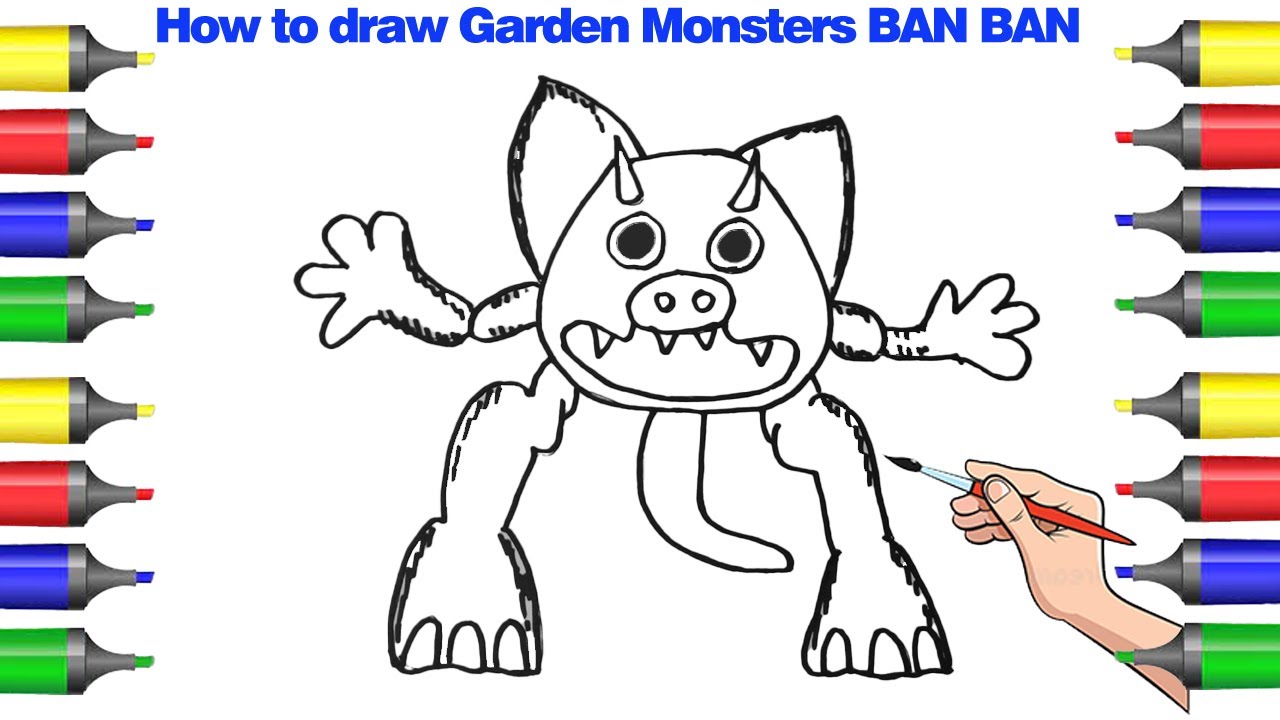 How to draw FIRE PICKLES from Garten Of Banban chapter 3 - YouTube