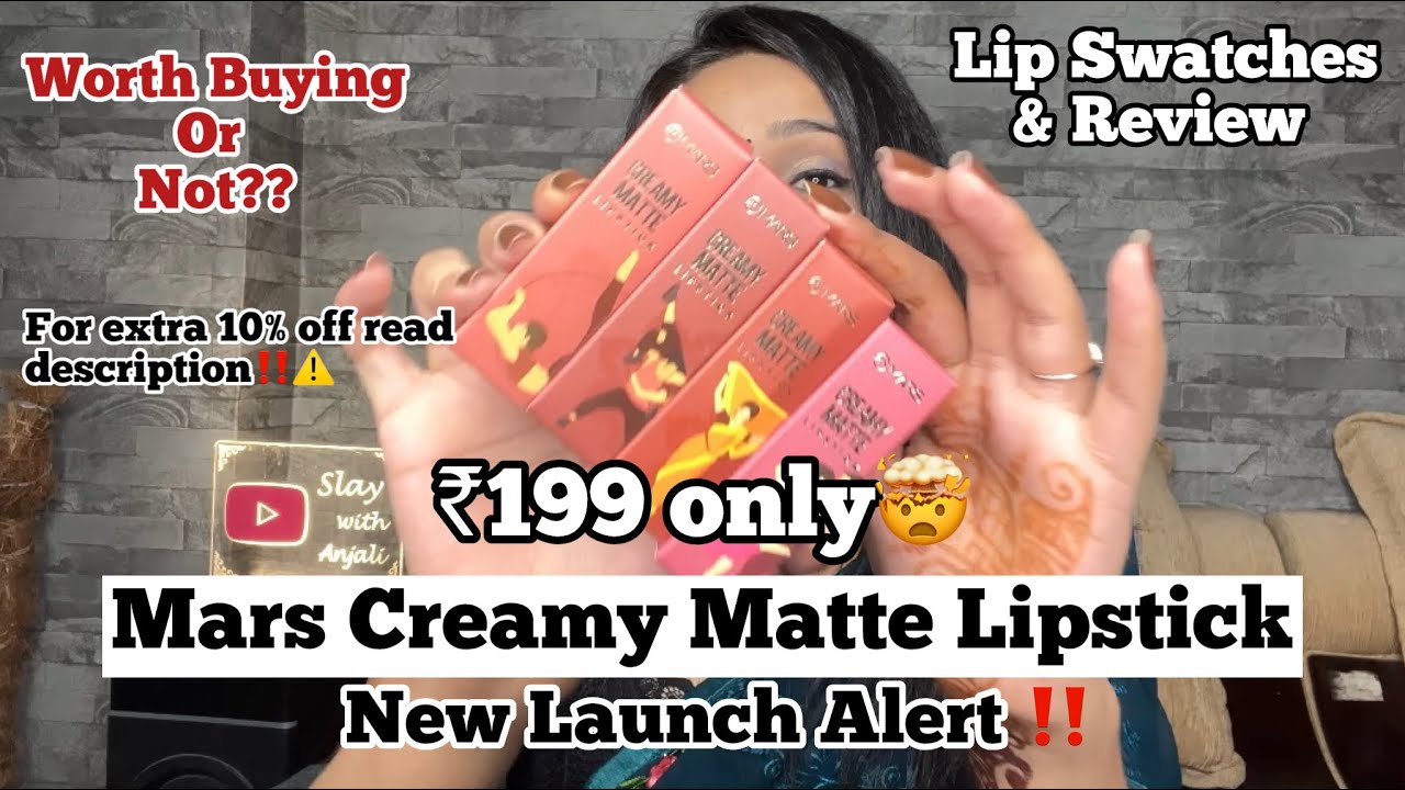 *NEW MARS CREAMY MATTE LIPSTICK SWATCHES & HONEST REVIEW - YouTube