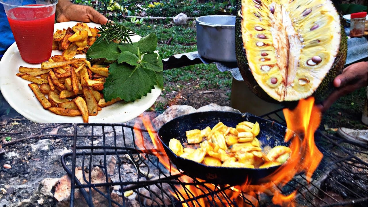 Fry Popcorn Jackfruit Chicken With Apple Juice - YouTube