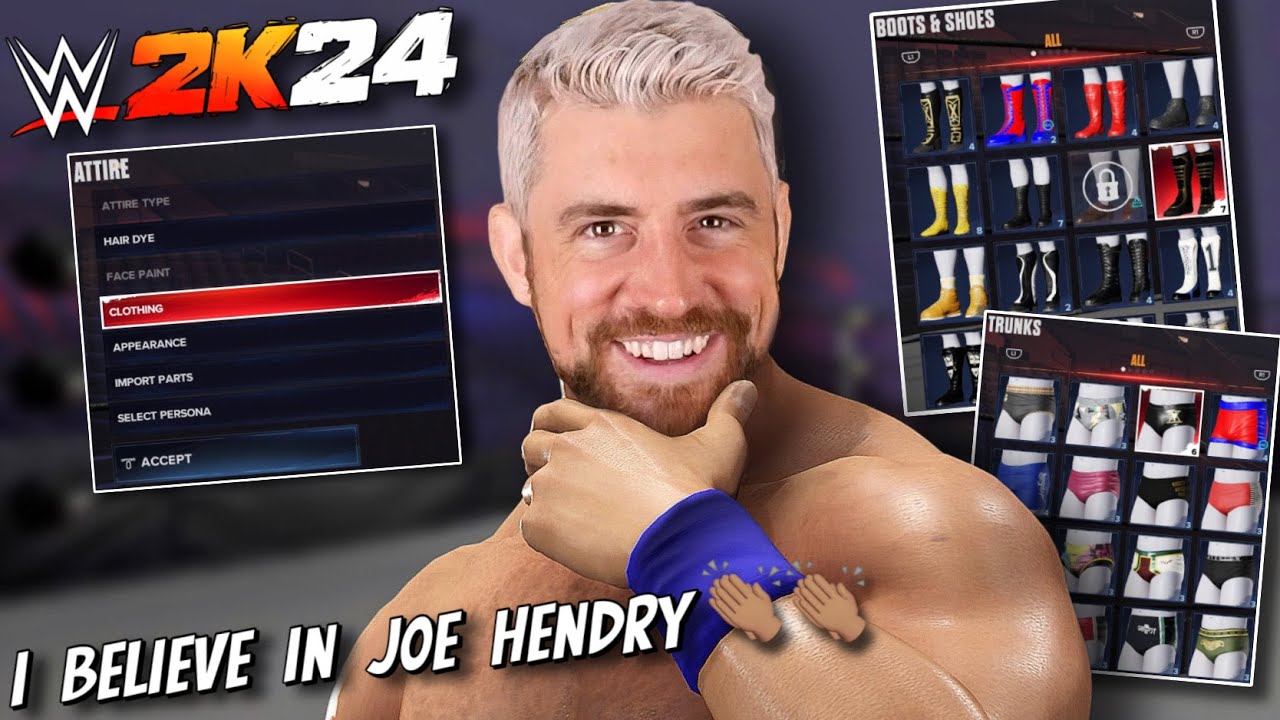 WWE 2K24 Making Joe Hendry - YouTube