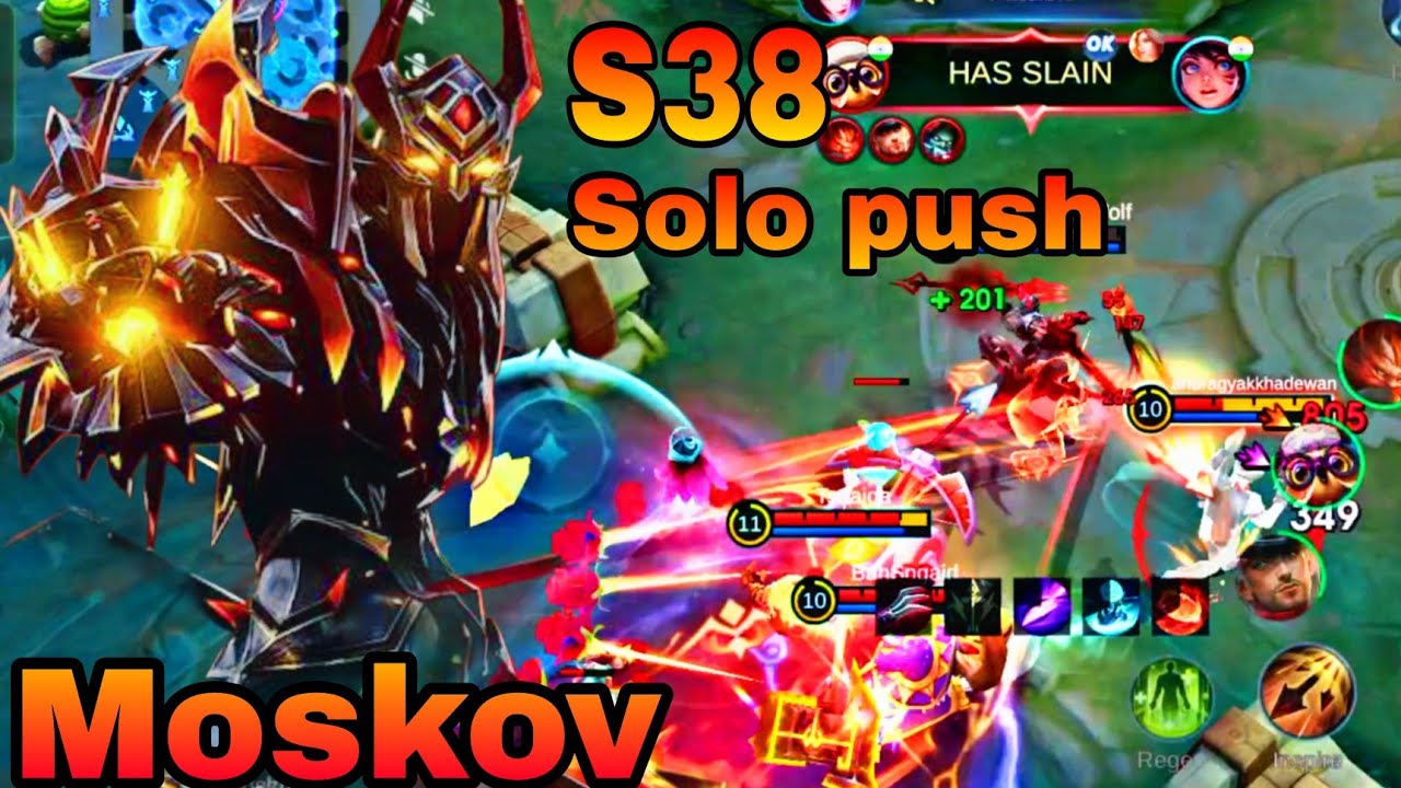 NEW SEASON 38 MOSKOV SOLO PUSH MOBILE LEGENDS | Moskov game play mlbb ...