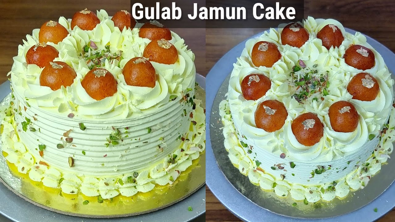 Gulab Jamun Cake | Bakery Style Gulab Jamun Cake Recipe | Gulab Jamun ...