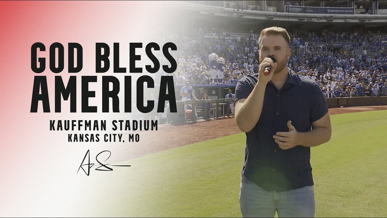 Aaron Simmons - "God Bless America" (Kauffman Stadium - Kansas City, MO ...