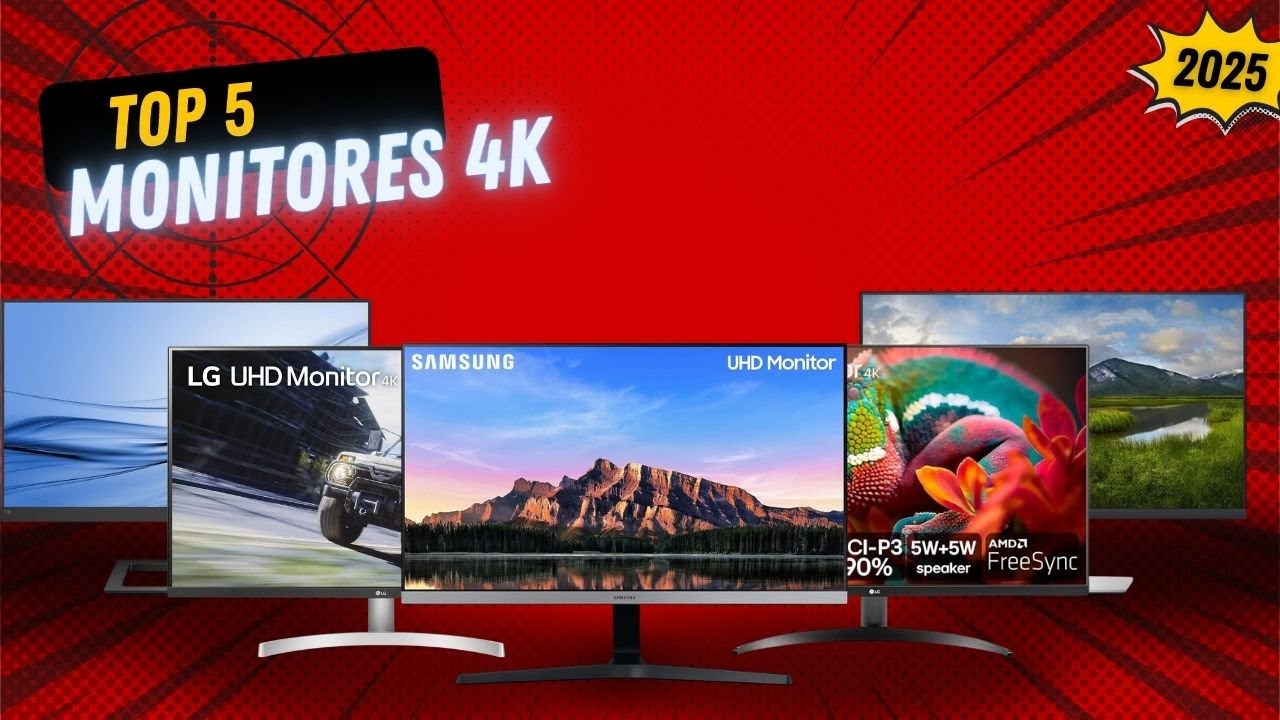 Os 5 melhores MONITORES 4K de 2025! - YouTube
