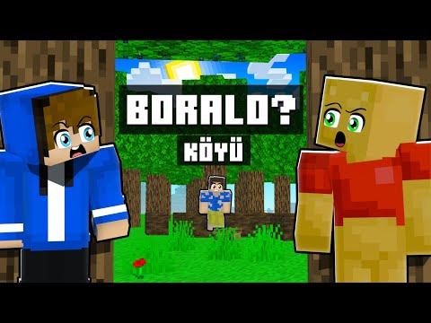 BORALO KÖYÜNDE GİZLİCE 24 SAAT GEÇİRDİM 😱 - minecraft