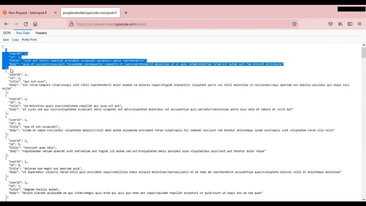 Testing Api menggunakan postman dan jsonplaceholder.typicode - YouTube