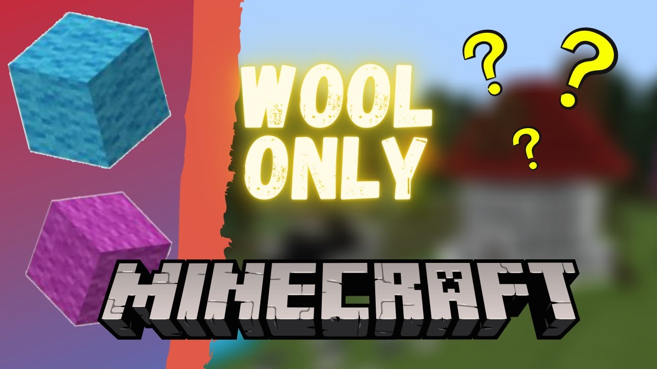 Building a House using Only Wool in Minecraft: Wool Only Challenge ...