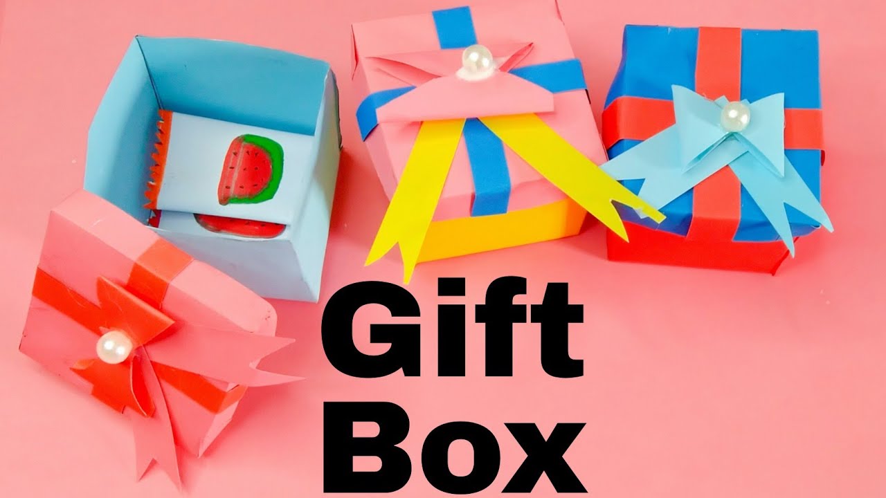 DIY Gift Box / How to make Gift Box ? Easy Paper Crafts Idea / DIY gift ...