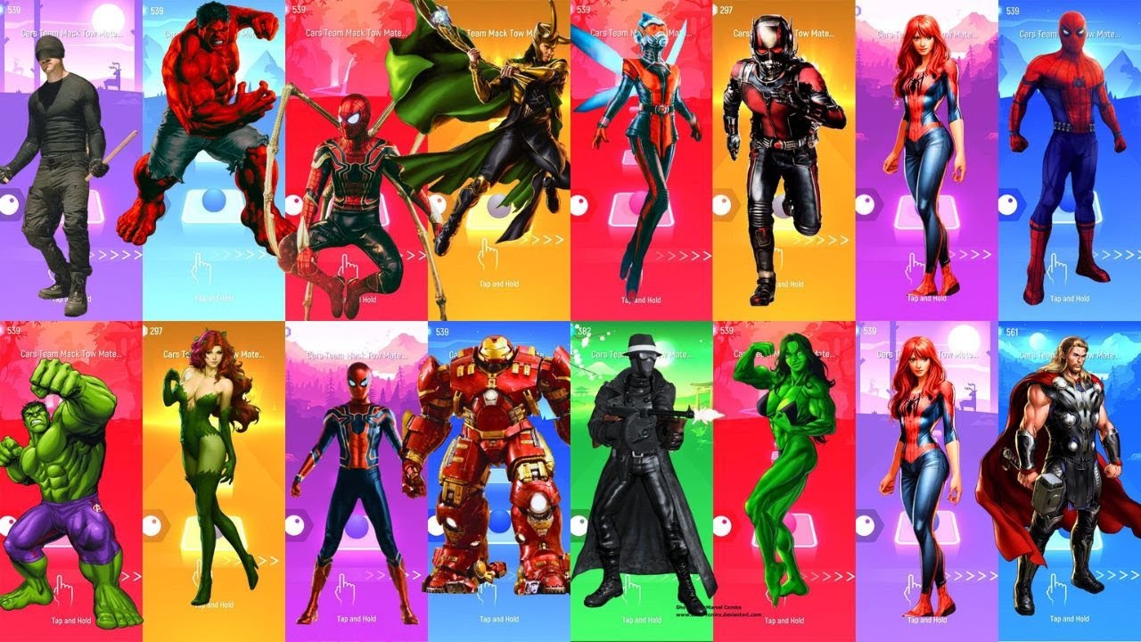 Ultimate Superhero Dance-off: Clash of Titans! | Tiles Hop EDM Rush ...