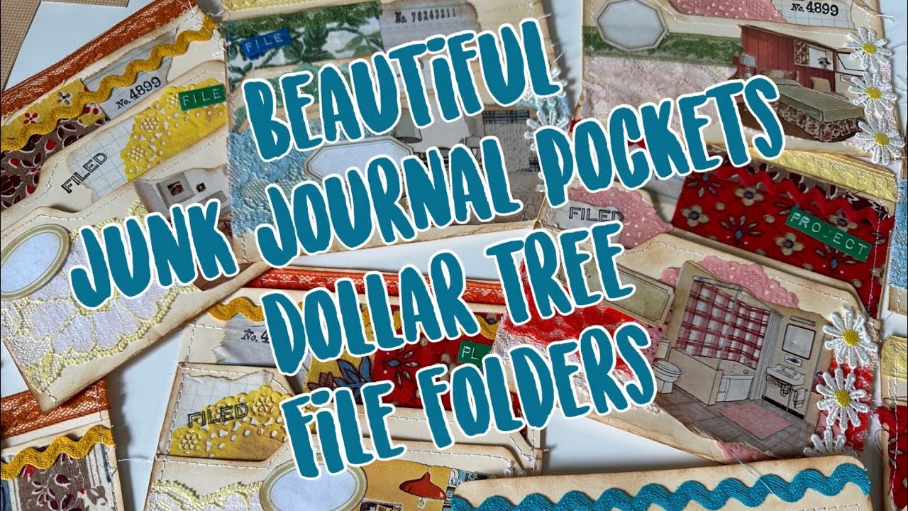 Altered File Folder Pockets from Dollar Tree File Folders - YouTube
