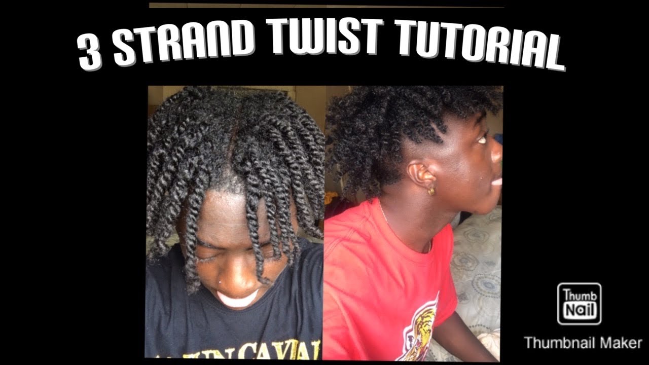 3 Strand Twist Tutorial *VERY DETAILED* - YouTube