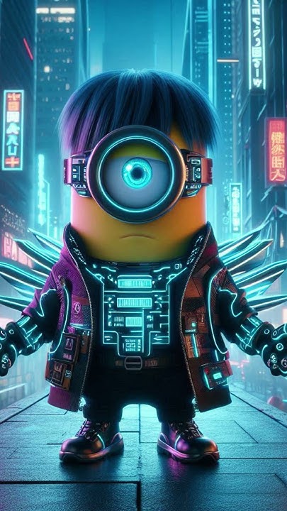 Minions in a Futuristic Cyberpunk World #shorts - YouTube
