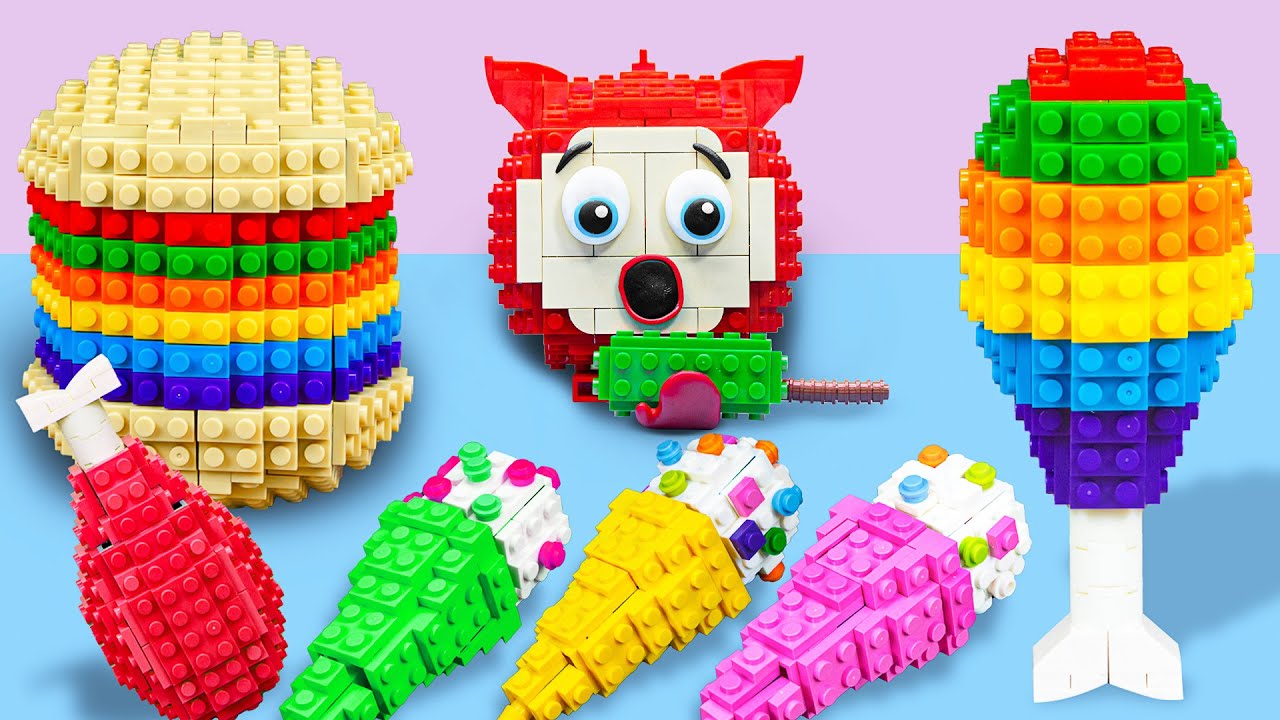 LEGO Food Adventures: Satisfied with RAINBOW Color Food | Lego Stop ...