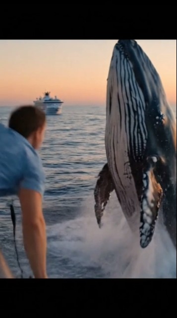 Big whale eat this man Google veo3 ai #ai #veo3 #fish #fishing #bigfish ...
