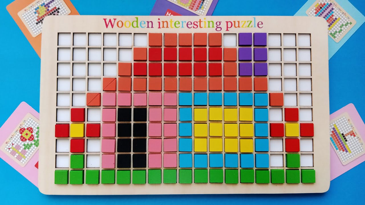 Colorful House for Kids | Kids Drawing Puzzle | Kids Pixel Art - YouTube