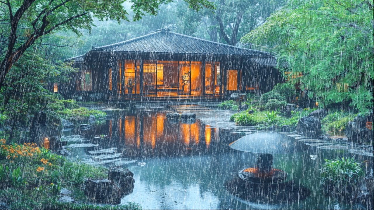 Drizzling Rain Outside the House - Soothing Sounds for Deep Sleep - YouTube