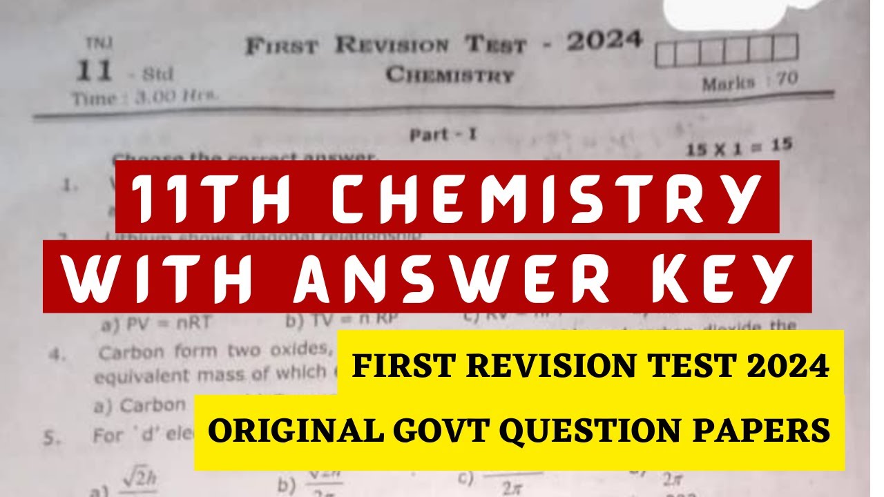 11th Chemistry First Revision Test 2024 Question Paper 11th Chemistry 11th-chemistry-first-revision-test-2024-question-paper-11th-chemistry