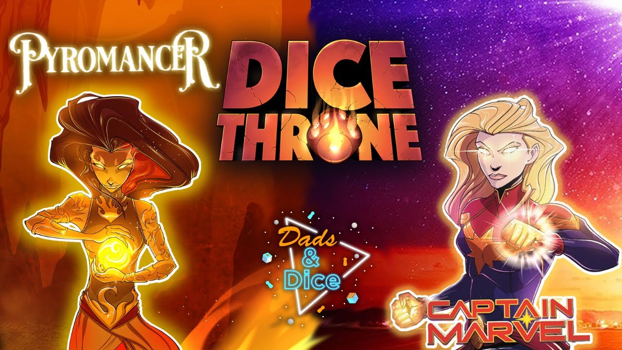 DICE THRONE | Pyromancer VS. Captain Marvel - YouTube