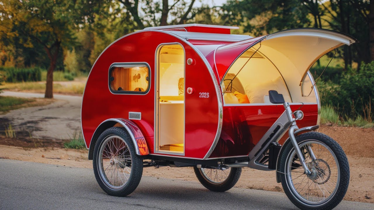 World’s Smallest Camper? This Teardrop Tricycle Is INSANE! 😍 🚀 - YouTube