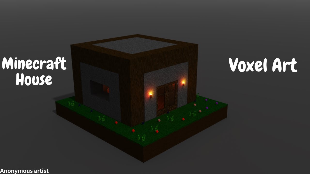 Magicavoxel- Minecraft House -voxel art - YouTube