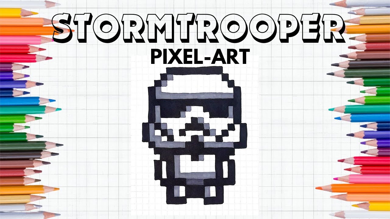 Como Dibujar StormTrooper en Pixel Art - How To Draw StormTrooper # ...