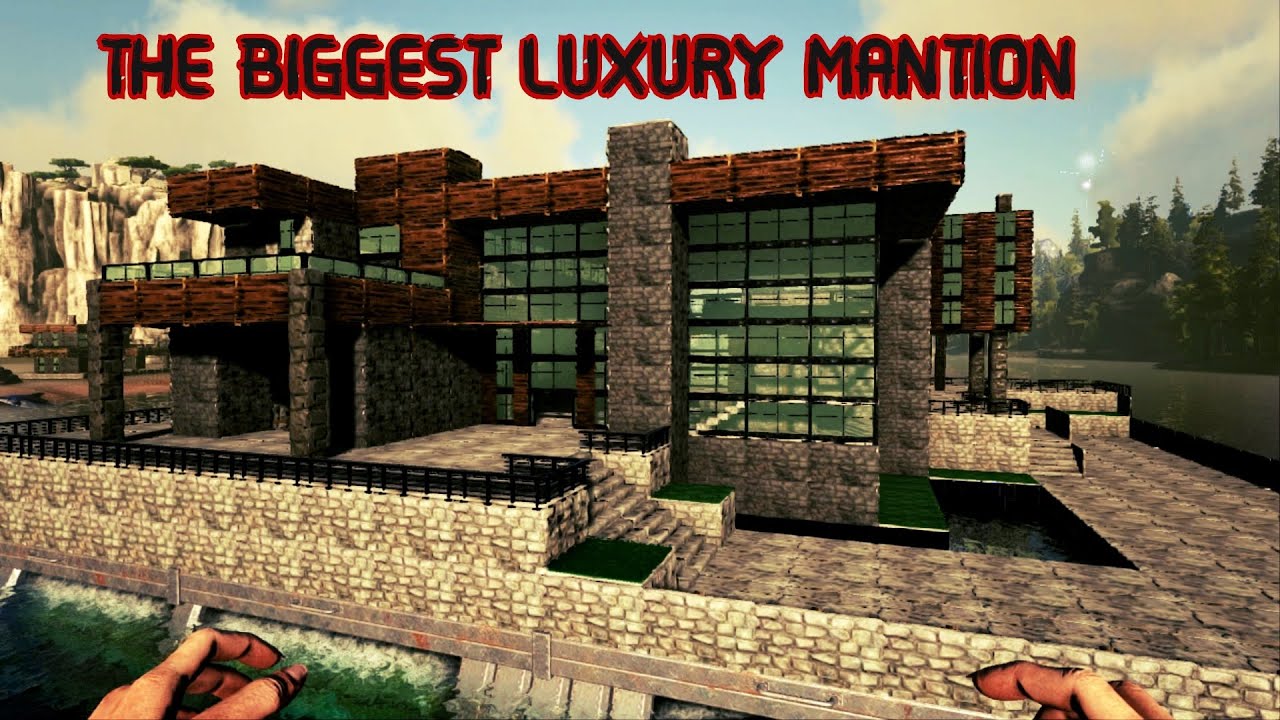 BUILDING THE BIGGEST LUXURY MANSION (ARK: Survival Evolved) - YouTube